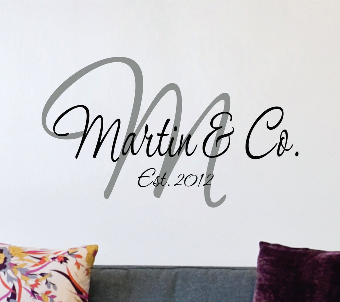 Custom Family Name Wall Decal // Custom Monogram // Family Name Decal ...