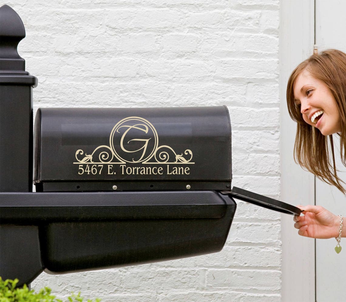 Mailbox Decal Name Decal Mailbox Scroll Decoration | Etsy