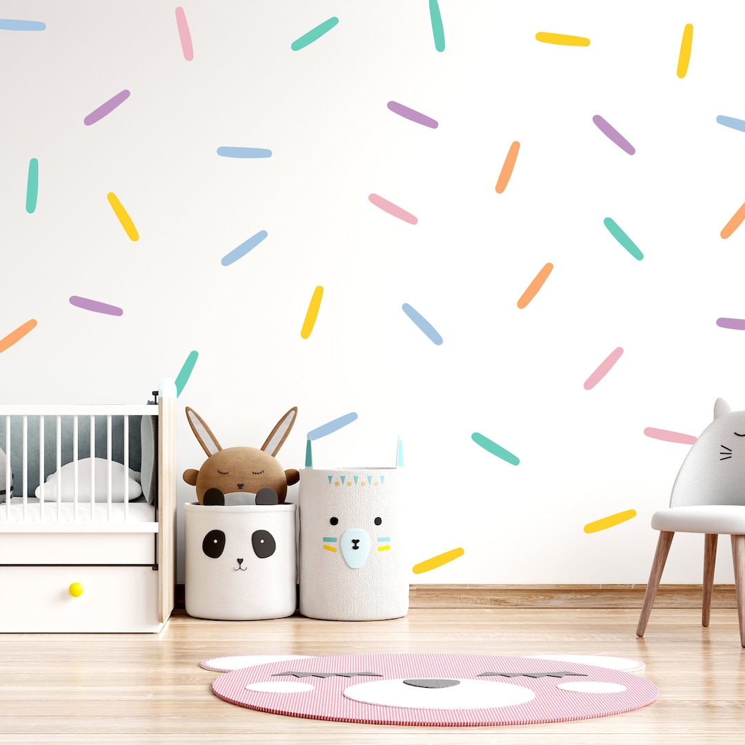 Pastel Confetti Decals: Peel and Stick Removable Wall Stickers for ...