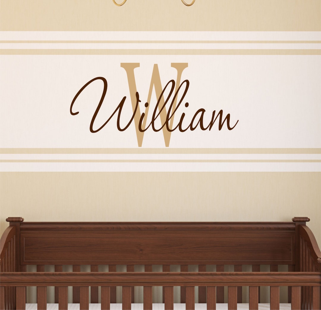Baby Boy Nursery Name Sign Name Wall Decals Vinyl Monogram - Etsy