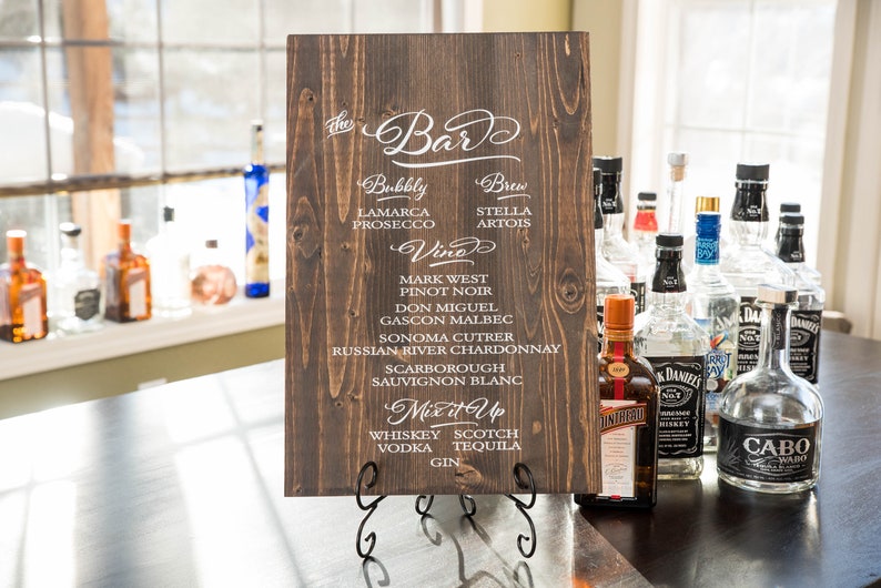 Wedding Sign // Reception Sign // Wedding Bar Sign // Custom | Etsy