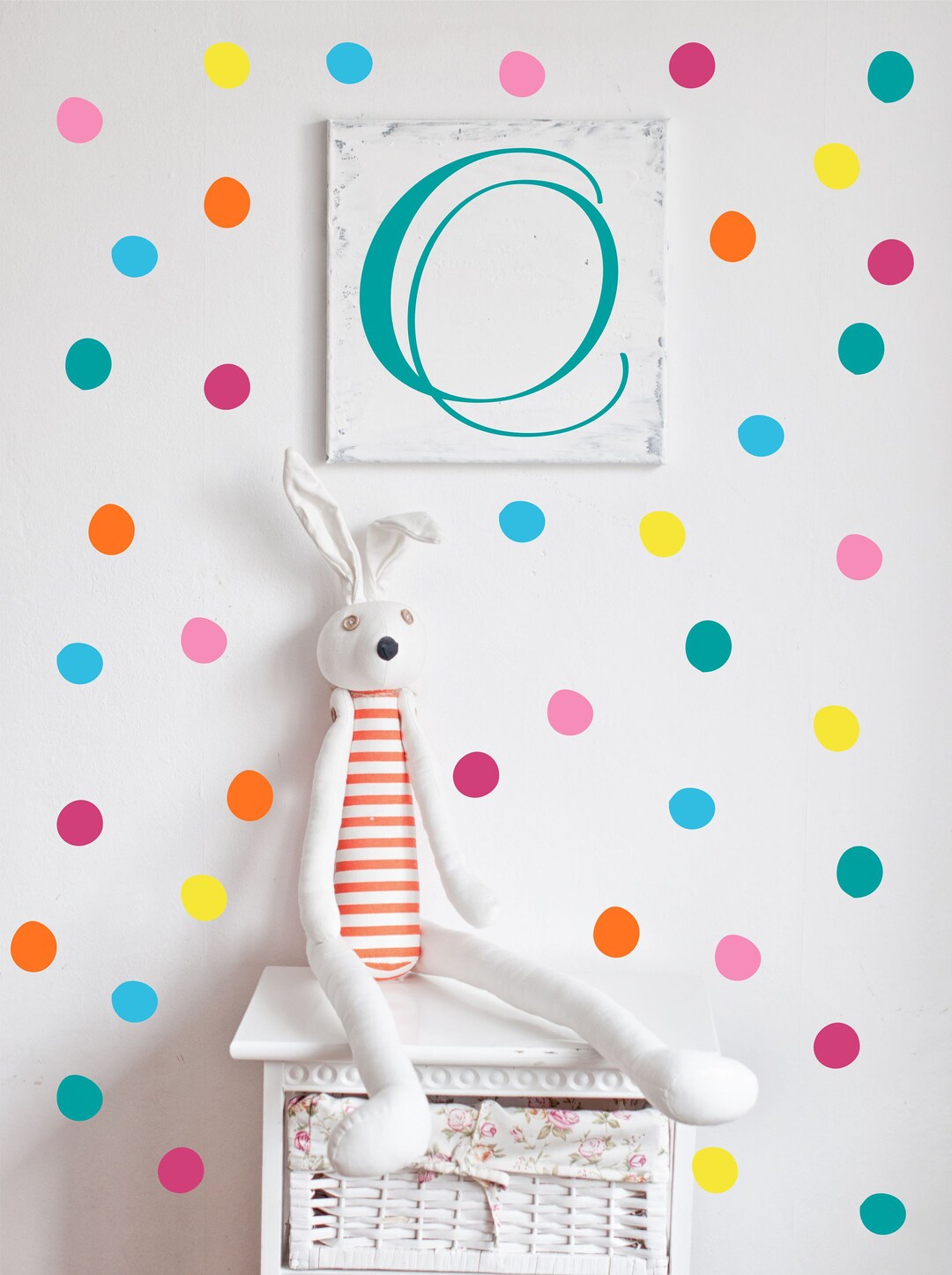 Bright Colored Dot Wall Decals // Peel and Stick Dots // Nursery Wall ...