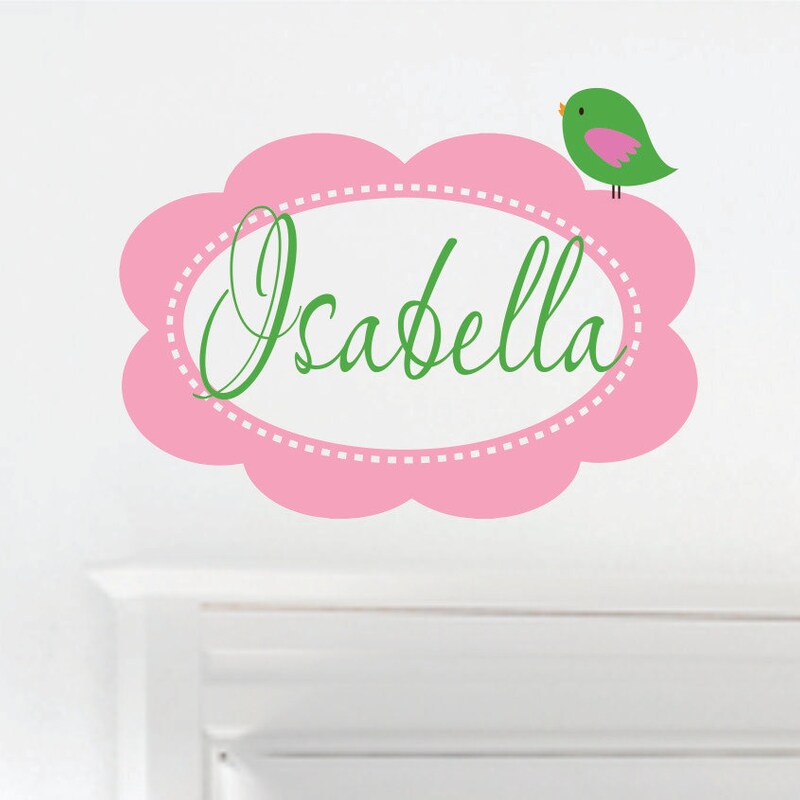 Child Name Stickers Wall Art - Etsy