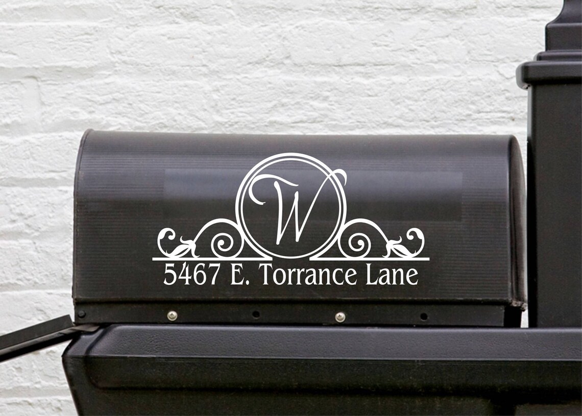 Mailbox Decal Name Decal Mailbox Scroll Decoration | Etsy
