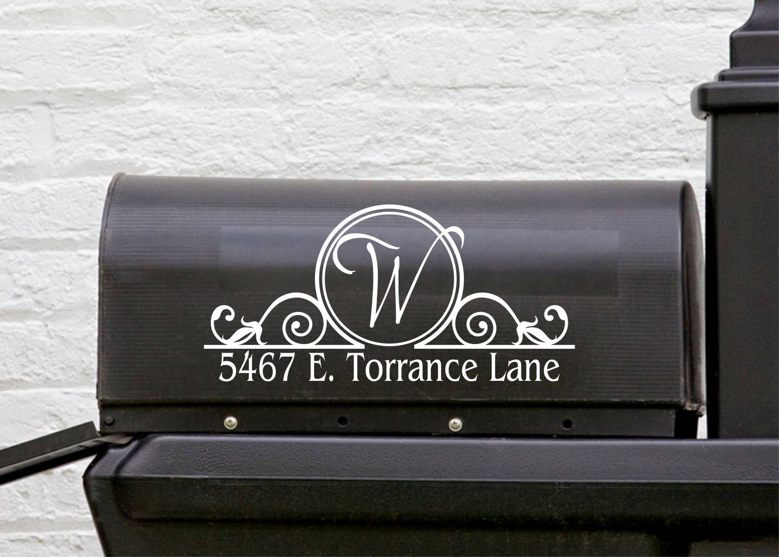 Mailbox Decal Name Decal Mailbox Scroll Decoration | Etsy