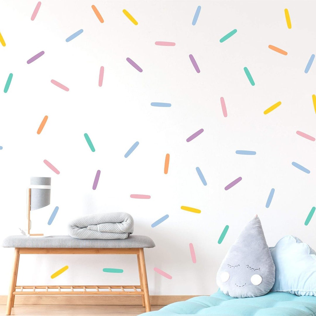 Pastel Sprinkle Decals: Peel and Stick Removable Wall Stickers for ...