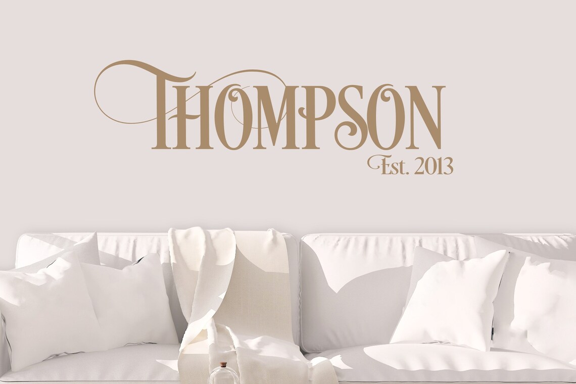 Custom Family Name Decal Personalized Family Name Last | Etsy