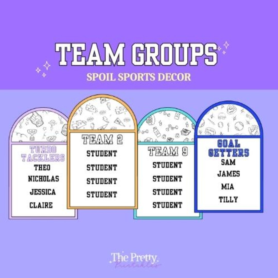 Sporty Team Group Posters | Editable| Classroom Decor | Back to School ...