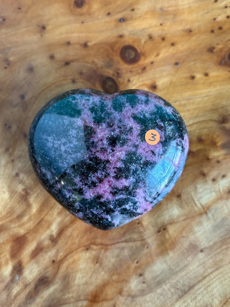 Large Rhodonite Heart I Spiritual Decor I Heart Chakra Healing I ...