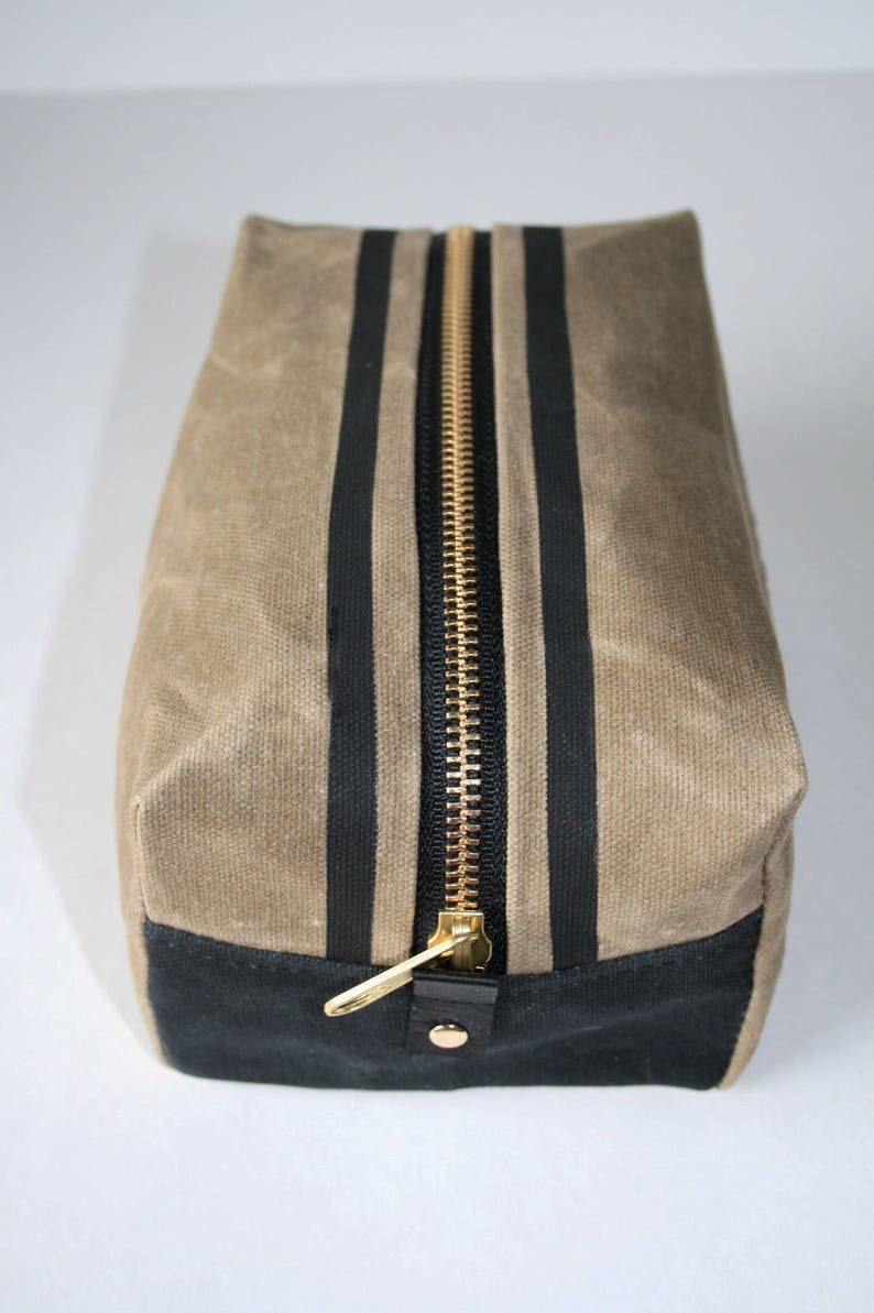 Mini Dopp Kit, Shave Bag, Waxed Canvas Toiletry Bag, Monogrammed Mens ...