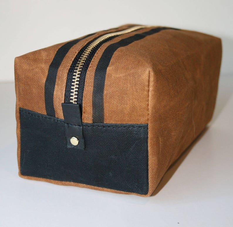 Monogrammed Dopp Kit Waxed Canvas Toiletry Bag Waxed Canvas - Etsy