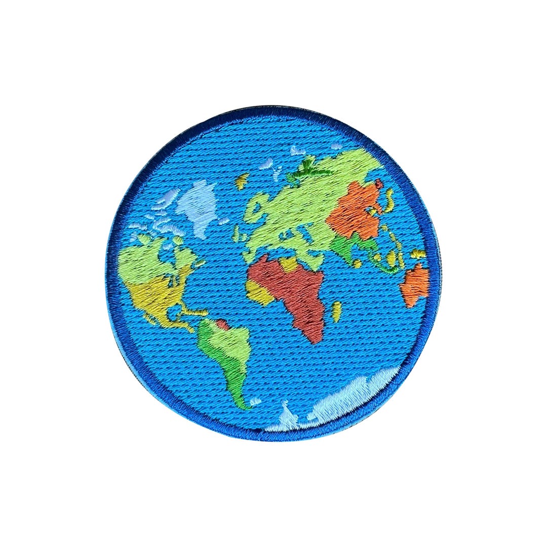 Globe Environment 3 Inches Embroidery Travel Patch, Earth Iron On/sew ...