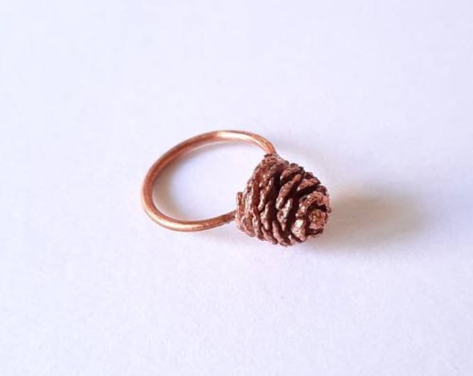 Pine Cone Ring-sterling Silver Pine Cone Ring-botanical Jewelry ...