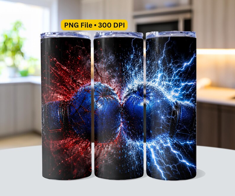 Electric Boxing Gloves PNG – Tumbler Wrap Sublimation Design (digital ...