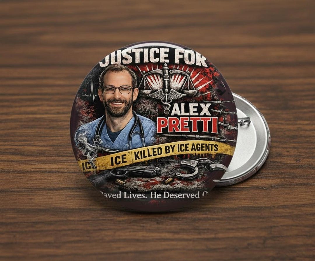 Justice for Alex Pretti Pin Button 3 Sizes - Activism Accessory ...