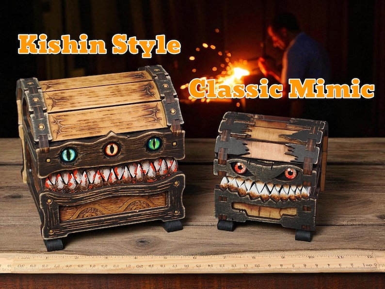 Kishin Style Mimic Dice Box – RPG Treasure Chest With Velvet Interior ...
