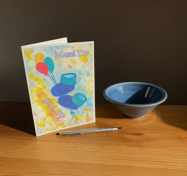 Mazel Tov It’s a Boy Card – Jewish Baby Boy Congratulations ...