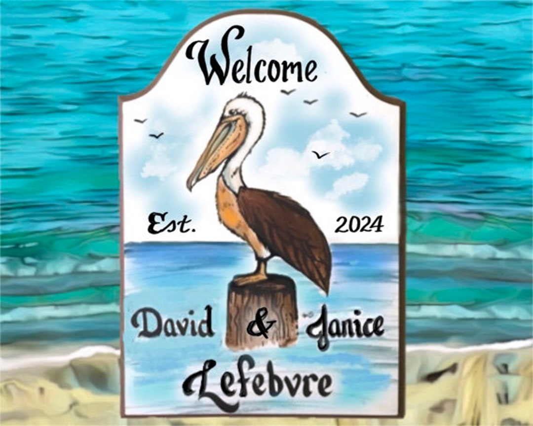 PELICAN Sign-lake Signs-address Signs-custom Signs-personalized Signs ...