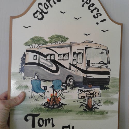CLASS A-RV Signs-happy Camper Signs | Etsy