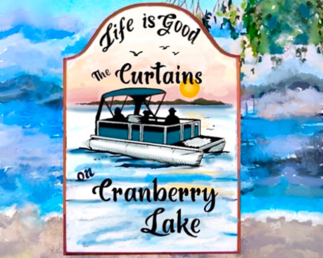 PONTOON Sign,boat,personalized Signs,handpainted , Custom Signs,water ...
