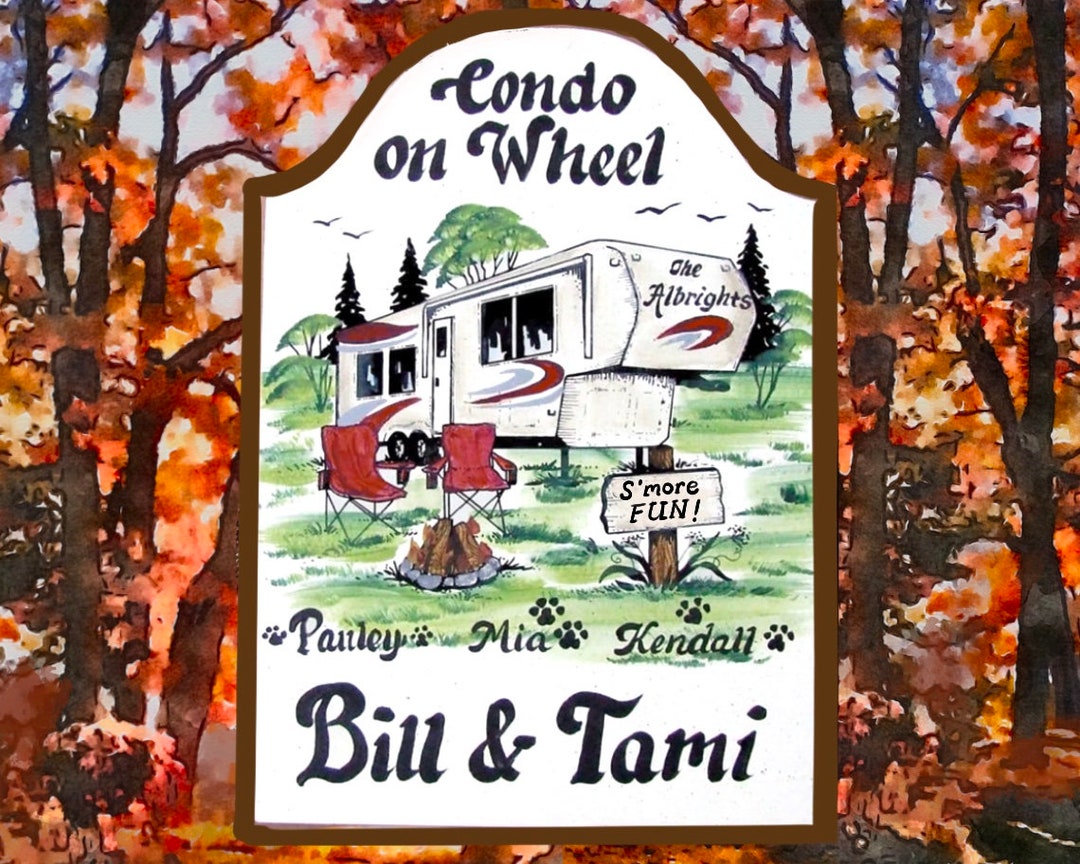 Camping Signs-fifth Wheel-happy Campers-personalized-weatherproof - Etsy