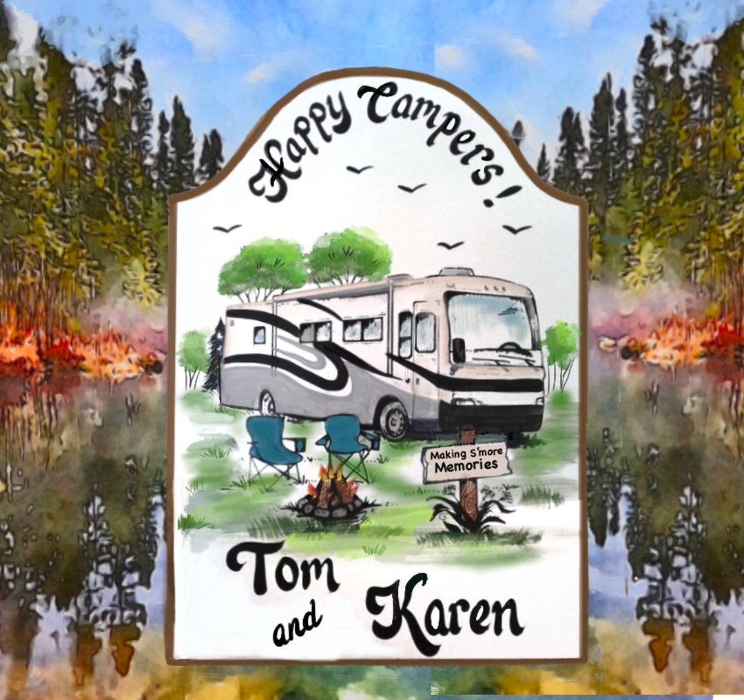 CLASS A-RV Signs-happy Camper Signs- Motorhome-outdoors-weatherproof ...