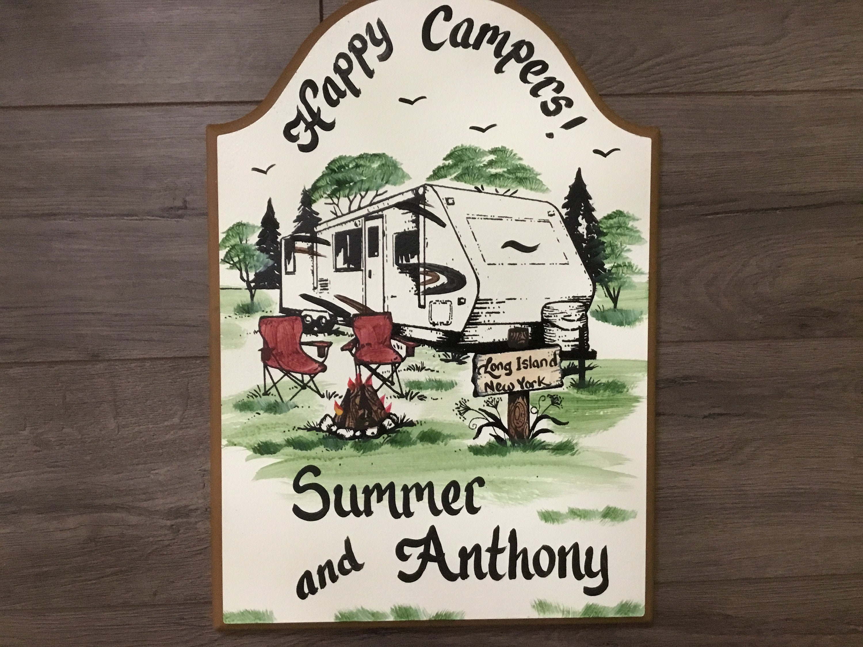 TRAVEL TRAILER signs-custom camping sign-camp decor-campsite | Etsy