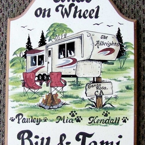 Camping Signs-fifth Wheel-happy - Etsy