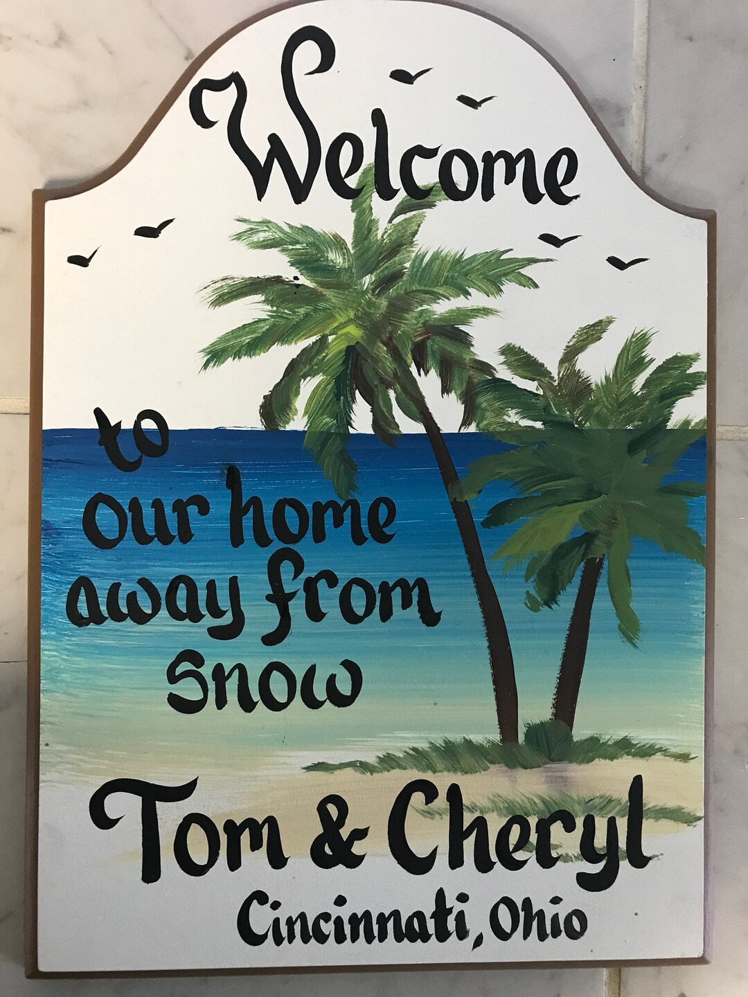 Palm Tree Sign,rv Decor,camp Signs,beach Signs,snow Bird Signs - Etsy