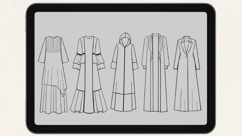 Abaya & Hijab Procreate Brushes | Modest Fashion Illustration Bundle - Etsy