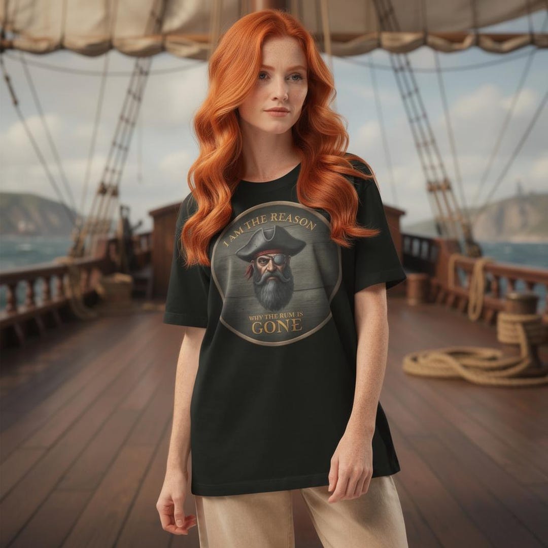 Pirate Shirt Rum Drinking Humor Tee Funny Nautical | Why the Rum is ...