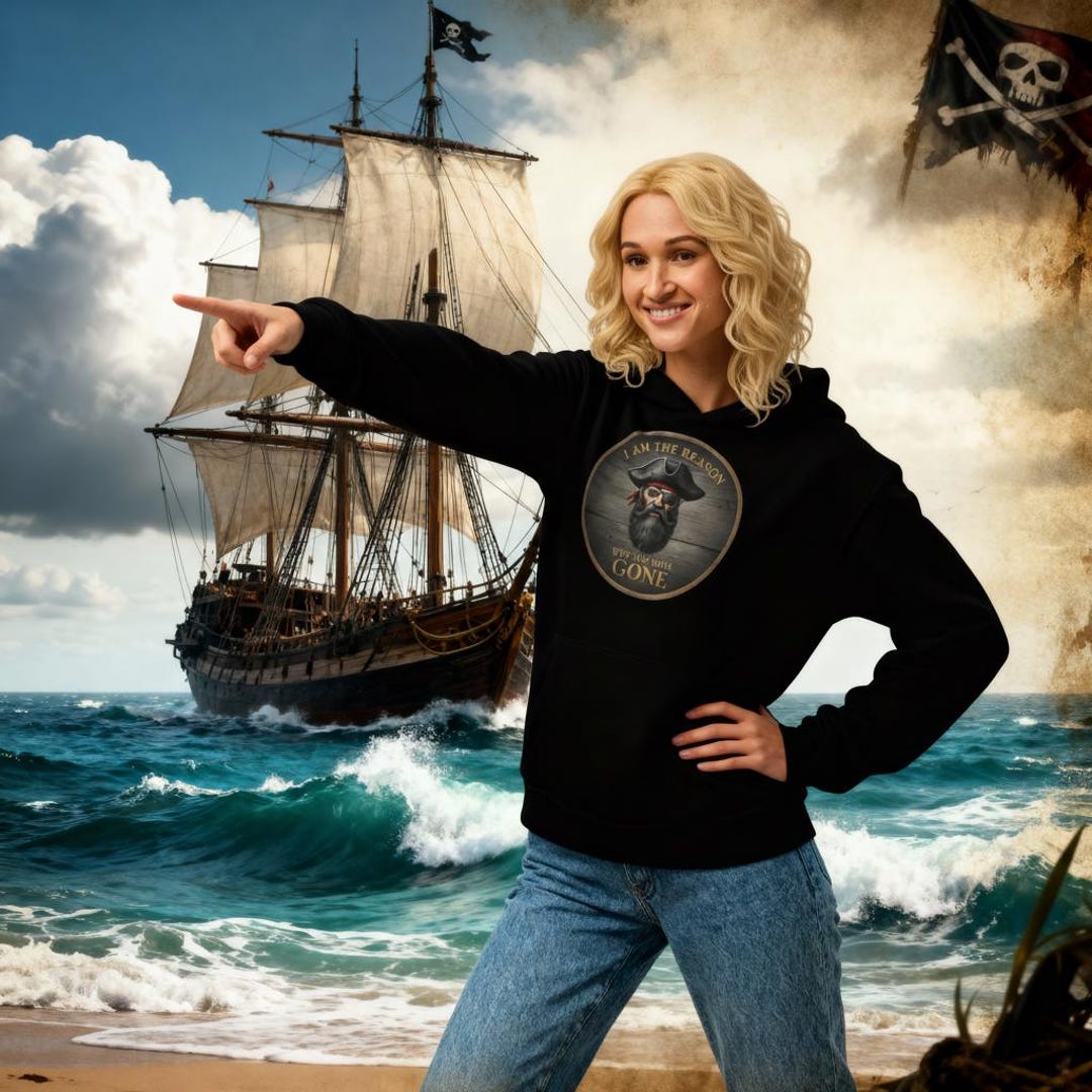 Pirate Rum Hoodie Funny Drinking Humor Premium Pullover | Why the Rum ...