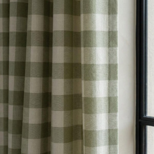 Gingham Curtains - Etsy