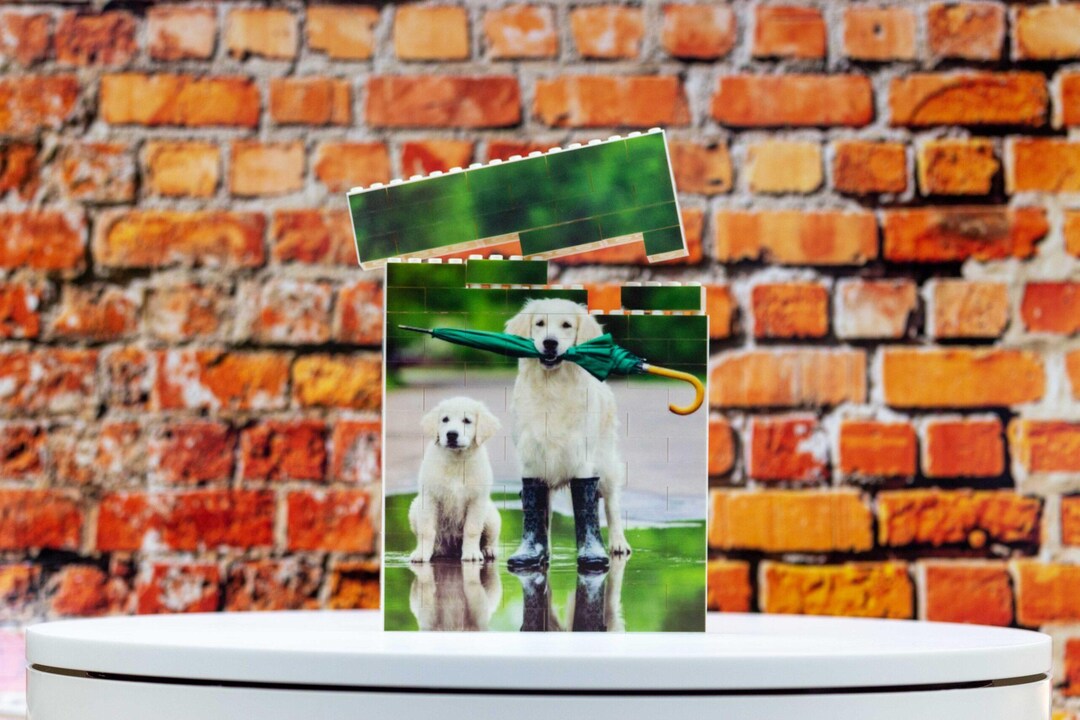Personalized Building Bricks Photo Block – Vertical, Custom Gift for ...