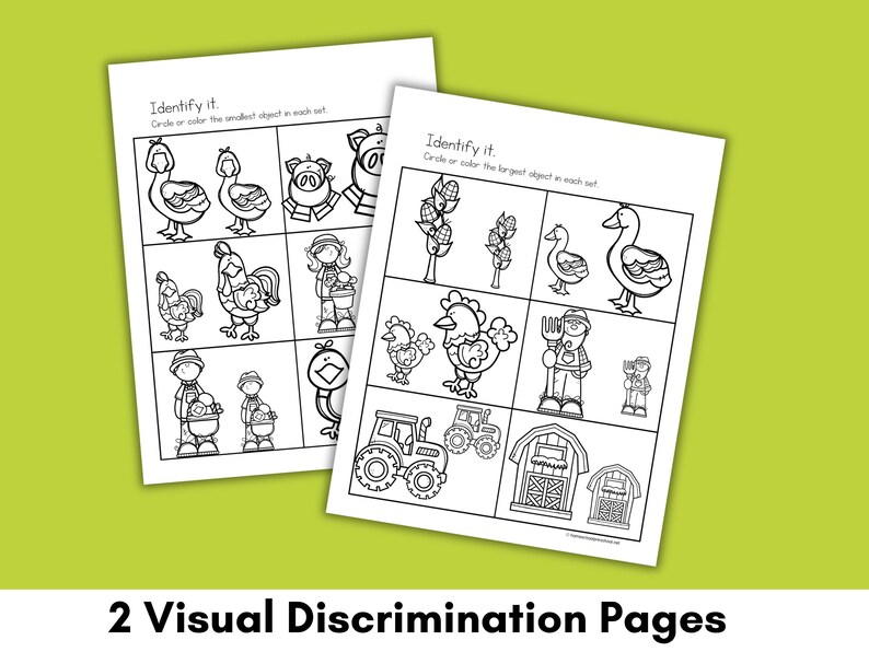 No Prep Learning Farm Printable Bundle Preschool Worksheets Pack ...