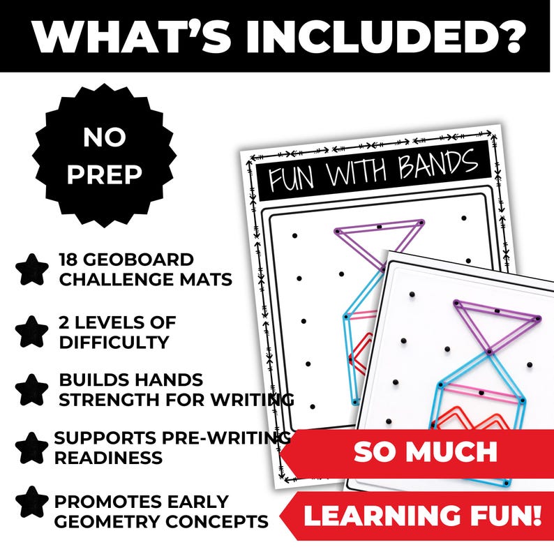Valentine’s Day Geoboard Challenges Preschool Fine Motor No Prep ...