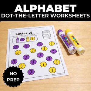 Dot the Letter Alphabet Worksheets | Preschool Letter Tracing Printable ...