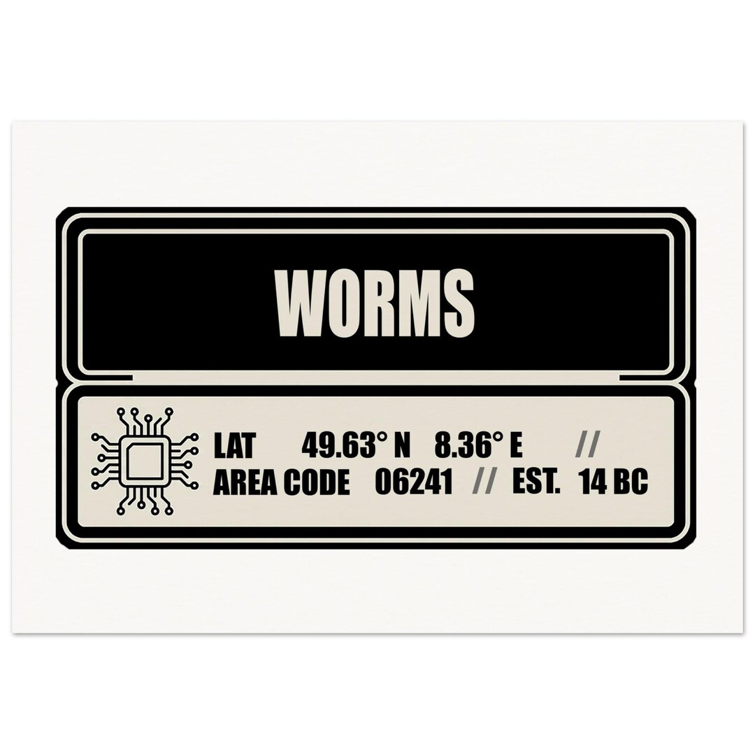 WORMS Poster Industrial Style | 06241 Poster & Art Print | Tech Office ...