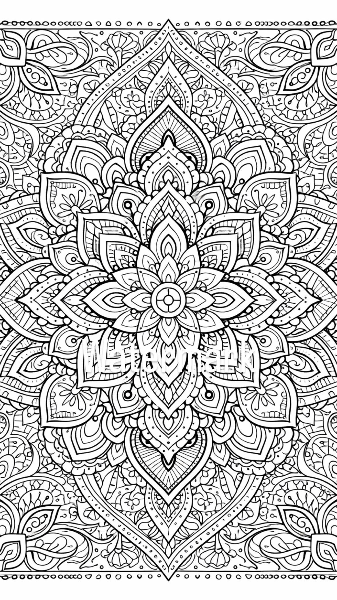 Mindfulness Mandala Coloring Pages – Stress Relief Art 2 Page ...