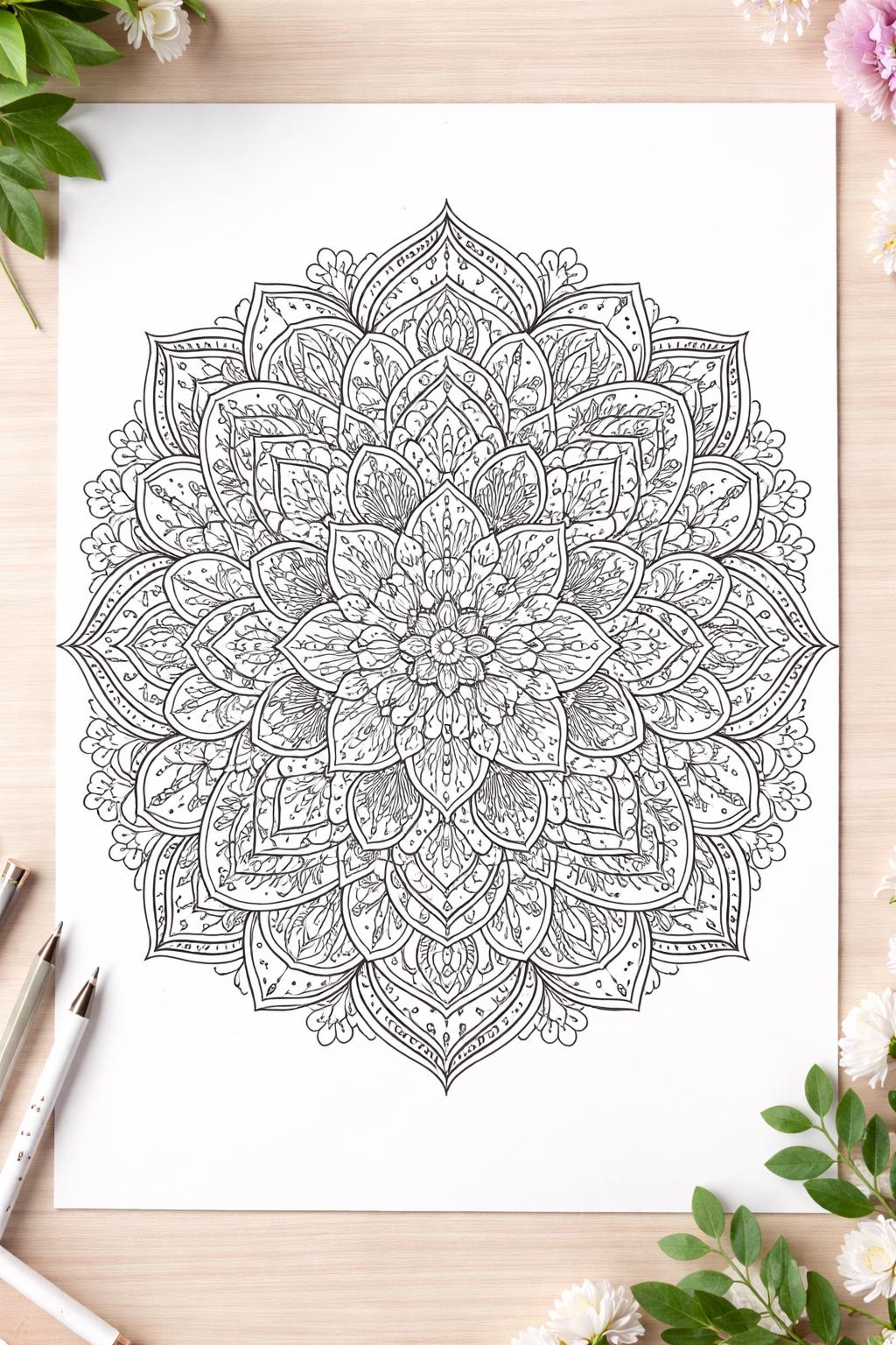Mindfulness Mandala Coloring Pages – Stress Relief Art 2 Page ...
