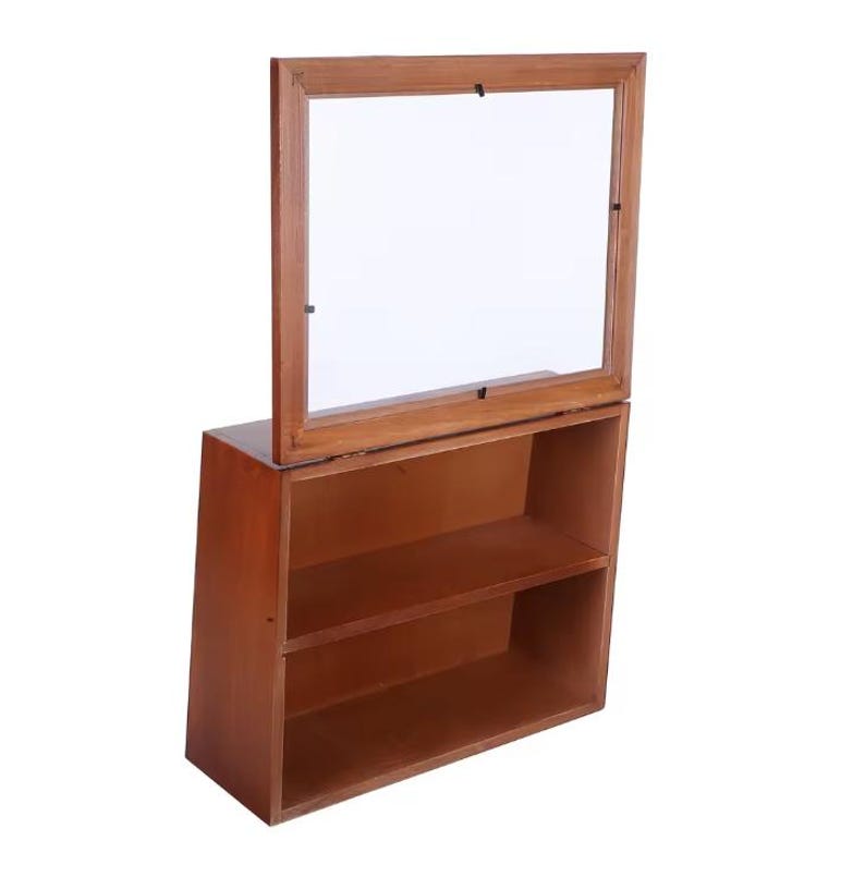 Vintage Wooden Display Case, 2 Tier Desktop Cabinet - Etsy