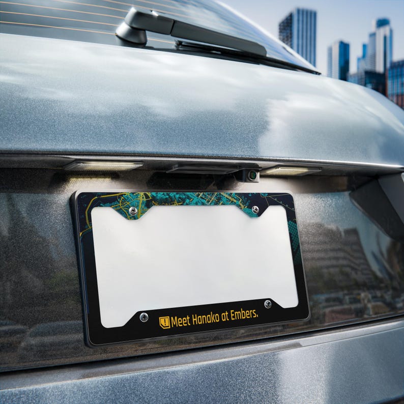 Cyberpunk 2077 License Plate Frame | Hanako at Embers, Aluminum Car Tag ...