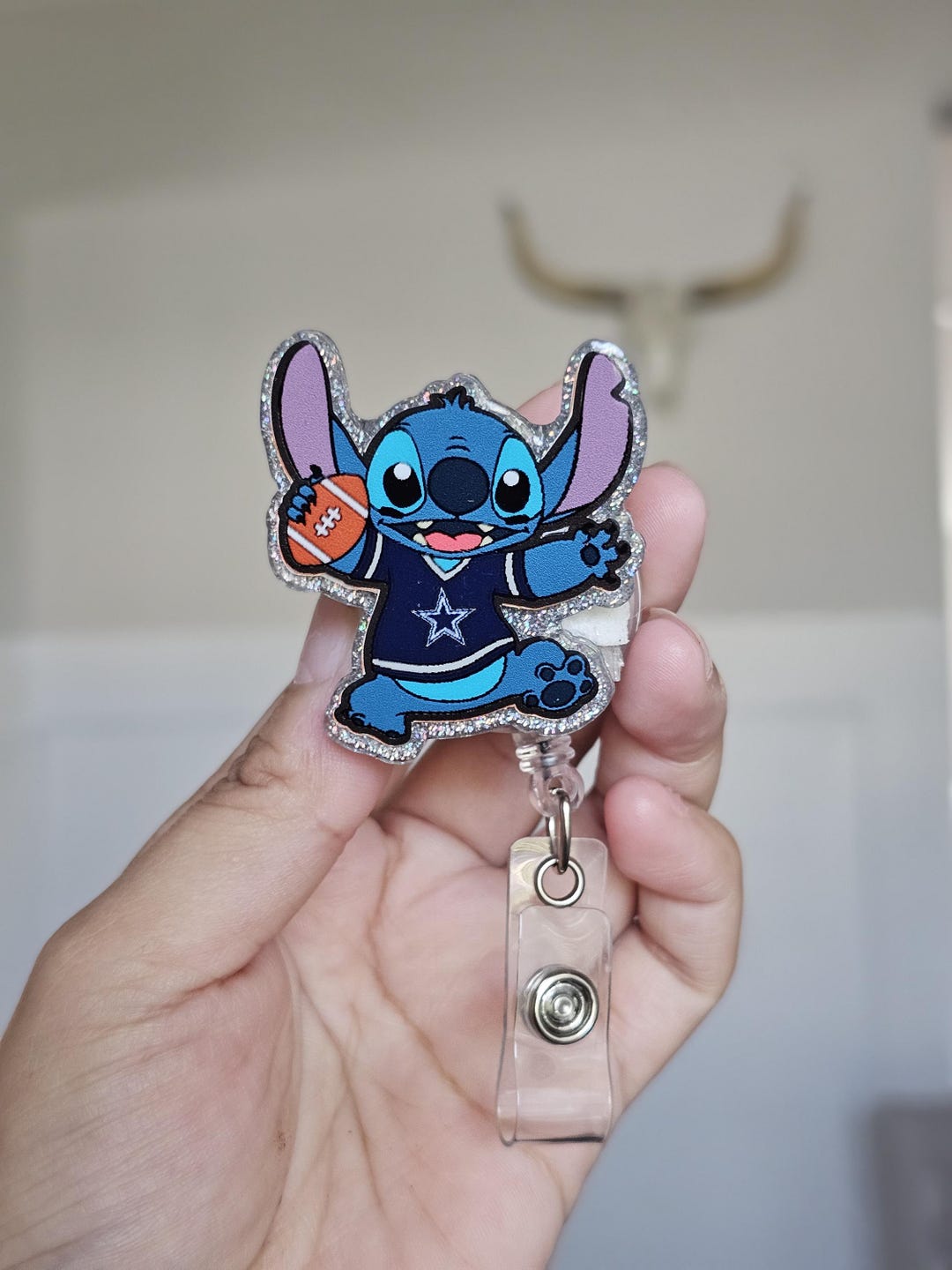 Blue Guy Football Team Badge Reel - Etsy