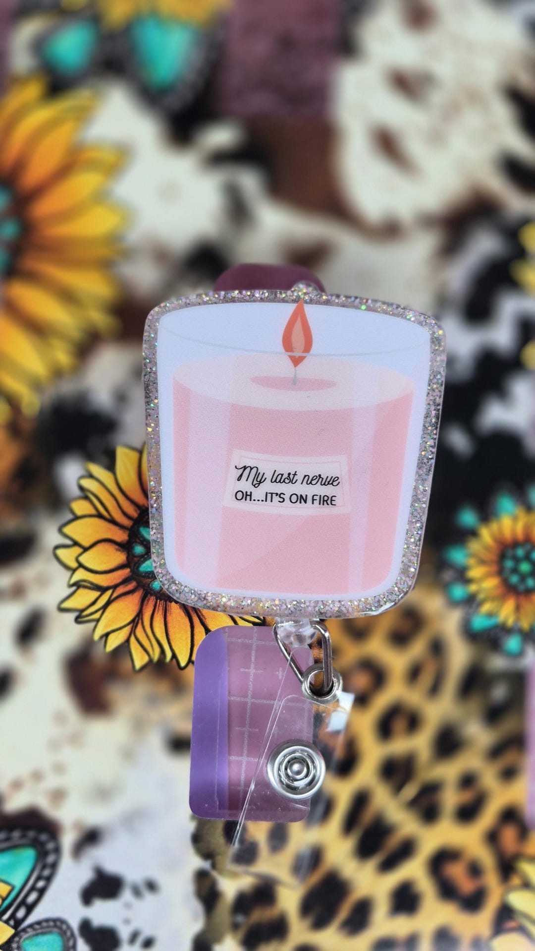My Last Nerve is on Fire Badge Reel/funny Badge Reel - Etsy