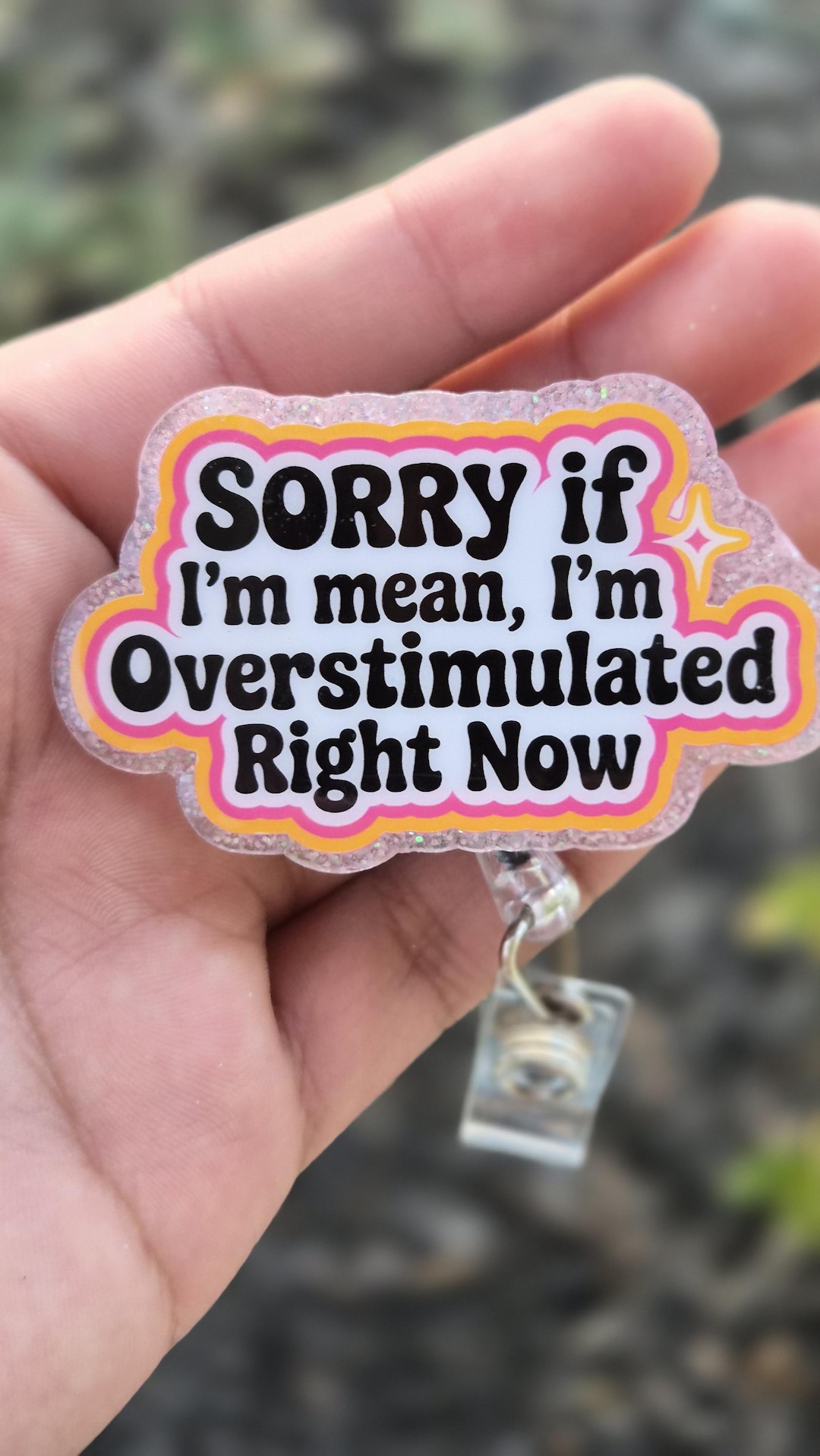 I'm Overstimulated Badge Reel - Etsy