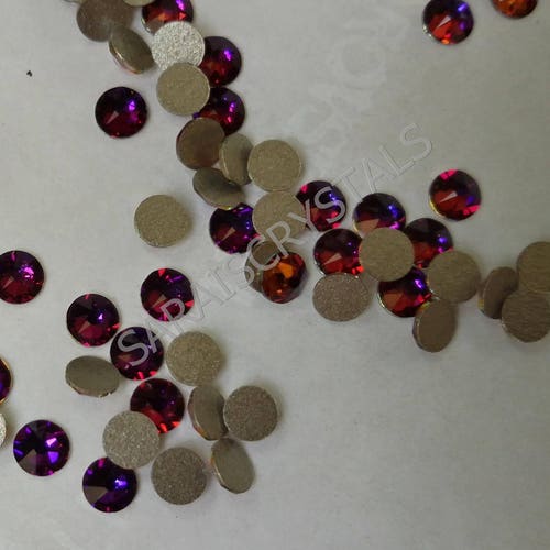 SWAROVSKI Crystals LIGHT SIAM Rhinestones Gems Stones Flat | Etsy