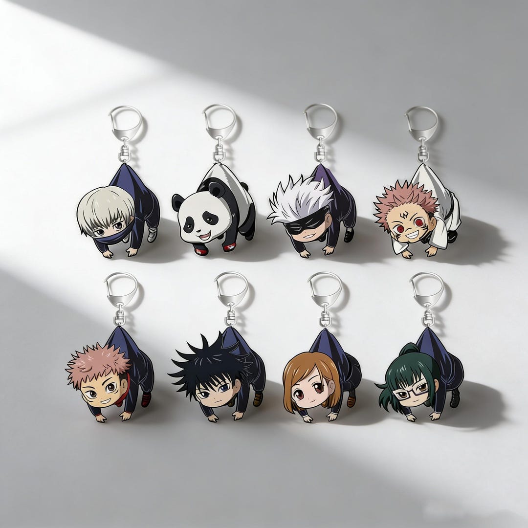 Jujutsu Kaisen Crawling Pose Keychains,handmade Double Sided Acrylic ...