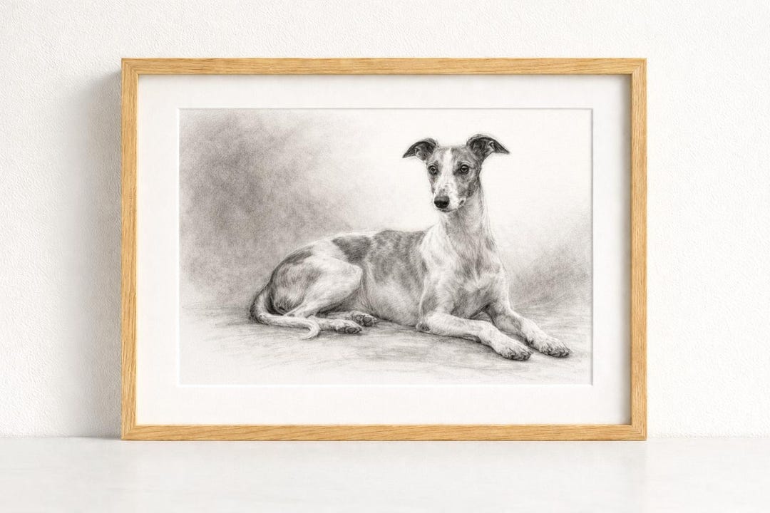 Whippet Print - Etsy