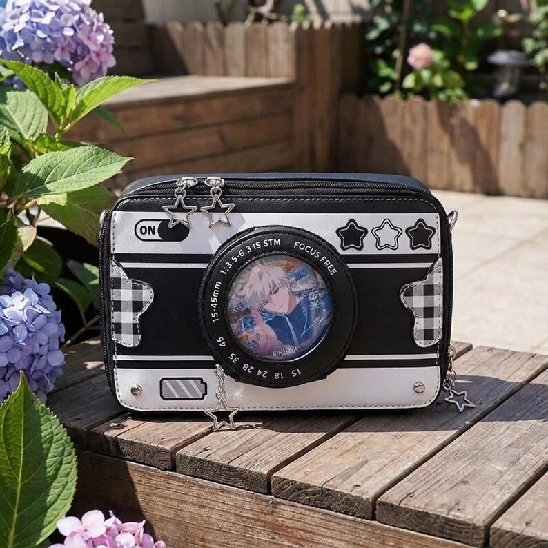 Camera Shaped Ita Shoulder Bag Clear Window Kawaii Crossbody Bag for ...