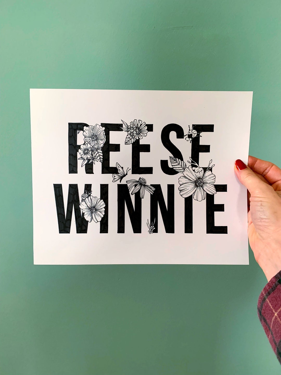 Custom Name Drawing - Etsy